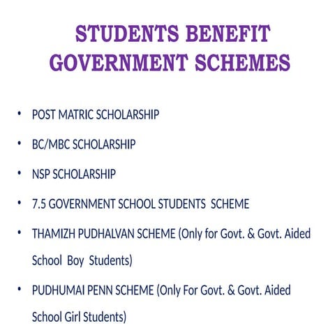 STUDENTS BENEFIT GOVERNMENT SCHEMES.pptx