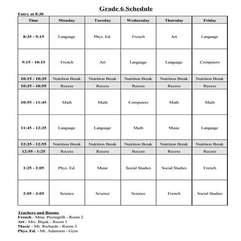 Student Schedule | PDF