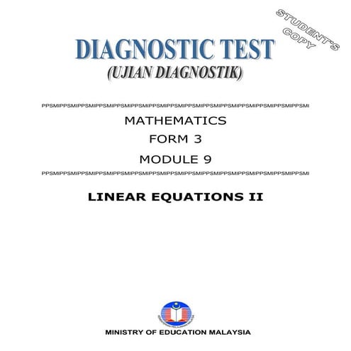 Module 9 linear equations PMR | PDF