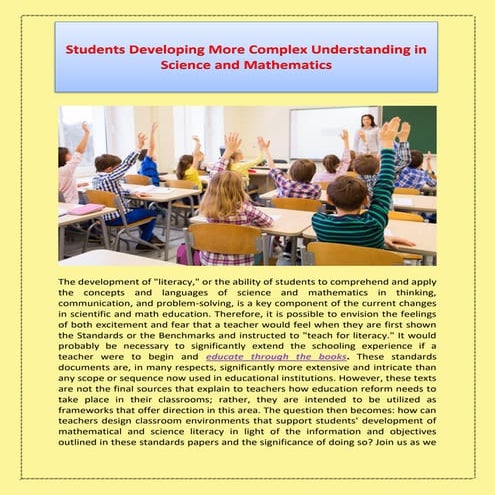 Students Developing More Complex Understanding in Science and ...