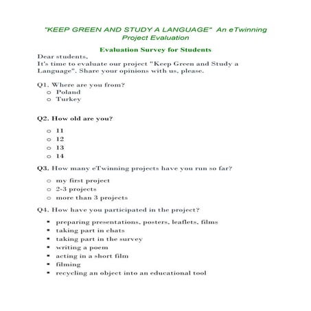 Students' questionnaire | PDF