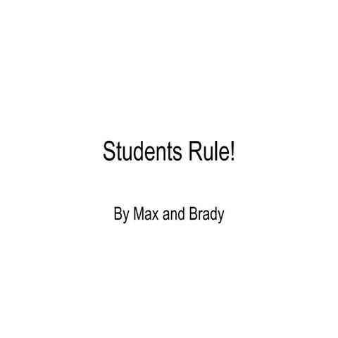 Students Rule 7 | PPT
