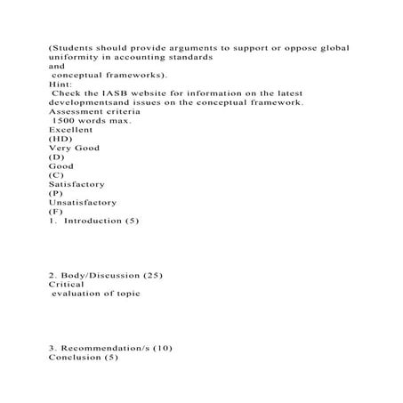 (Students should provide arguments to support or oppose global unifo.docx