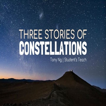 Three Stories of Constellations | PDF | Astrology | Religion & Spirituality
