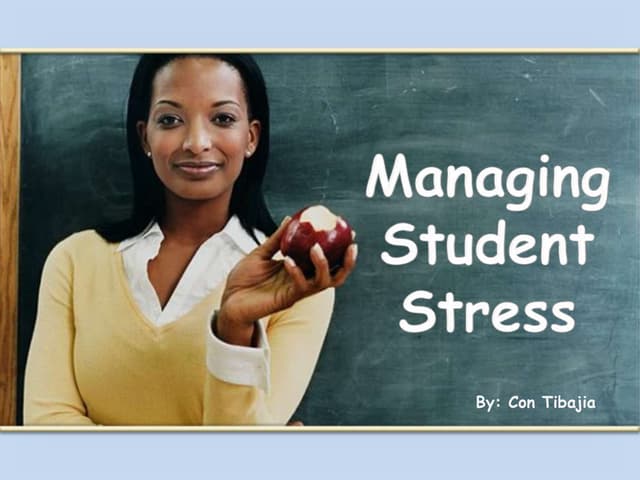 Stress on students and management | PPTX