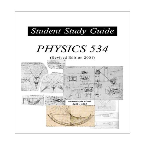 Student Study Guide Physics 534 | PDF