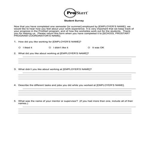 Student Survey | PDF