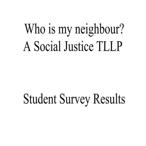 Student survey data presentation | PDF