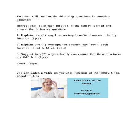 Students will answer the following questions in complete sentences | DOCX