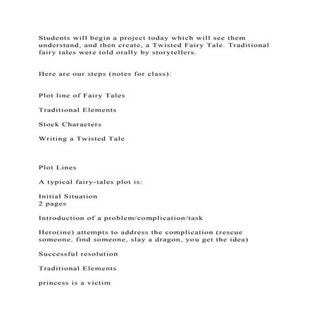 Traditional Tales Part 1 | PPT