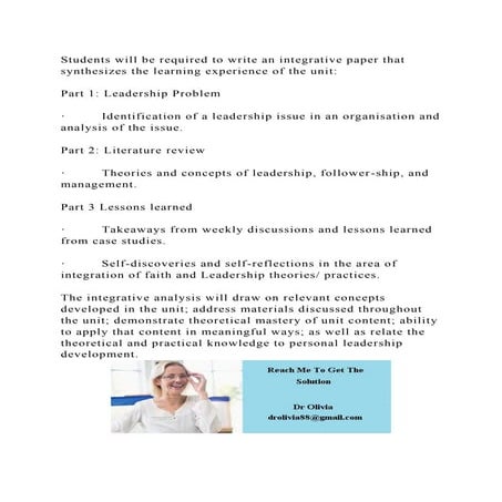 Students will be required to write an integrative paper that synthes.docx