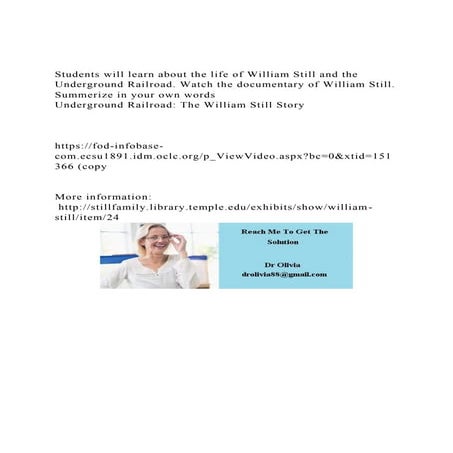 Students will learn about the life of William Still and the Unde | DOCX | Documentary | Genres