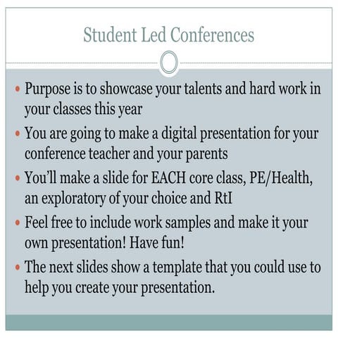 Student Template for Conferences | PPTX | Education