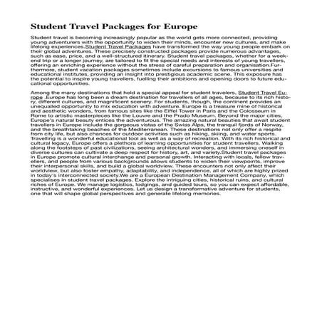 Student Travel Packages for Europe.pdf