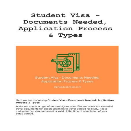 Student Visa.docx | College Planning | College Education