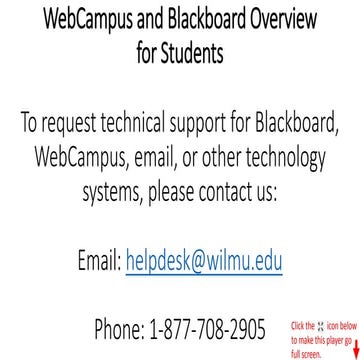How Students Can Use WebCampus and Blackboard at Wilmington University ...
