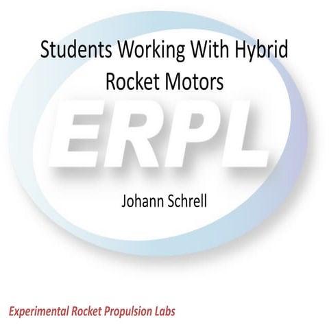 Student Working With Hybrid Rocket Motors | PPTX