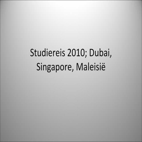 Studiereis 2010 | PPT