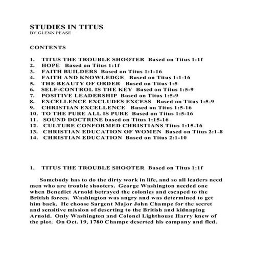 Studies in titus | PDF