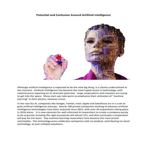 Potential and Confusion Around Artificial Intelligence | PDF | Technology Industry | Industries