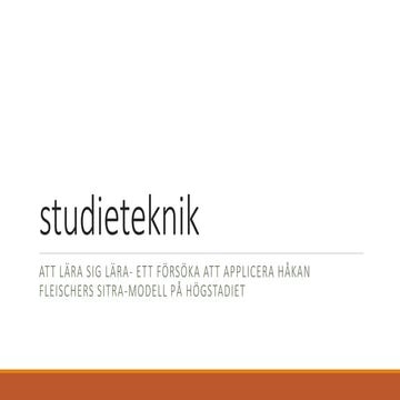Studieteknik för slideshare | PPTX