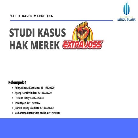 VBM 2 - Studi kasus hak merek extra joss | PDF