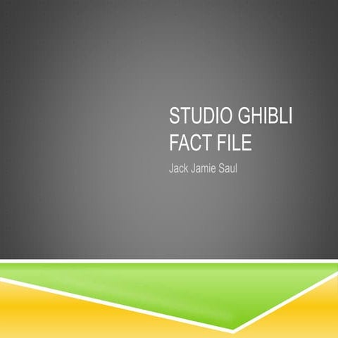 Studio Ghibli Factfile Pptx