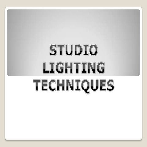 Photography essentials 07 lighting | PPT