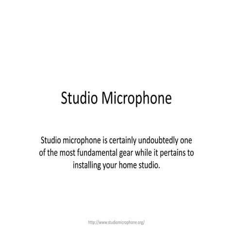 Studio Microphone Presentation | PPT