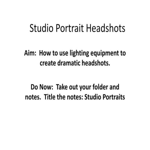 Studio Portrait Headshots | PPT