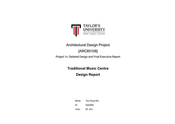 Architectural Design Project Design Report | PDF | Parks | Attractions