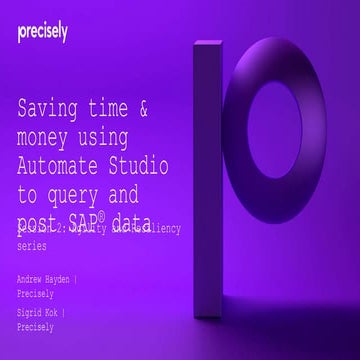Saving Time And Money Using Automate Studio To Query and Post SAP® Data | PPTX | Computer ...