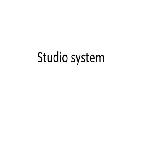 Studio System Star System GêNeros | PPT