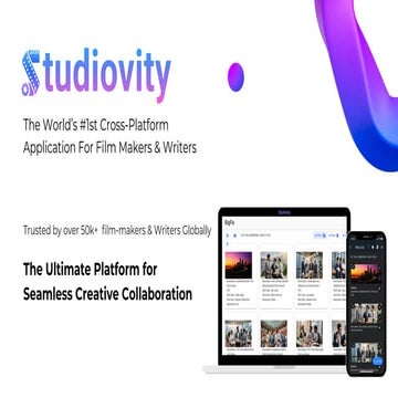 Studiovity film pre-production and screenwriting software | PPT