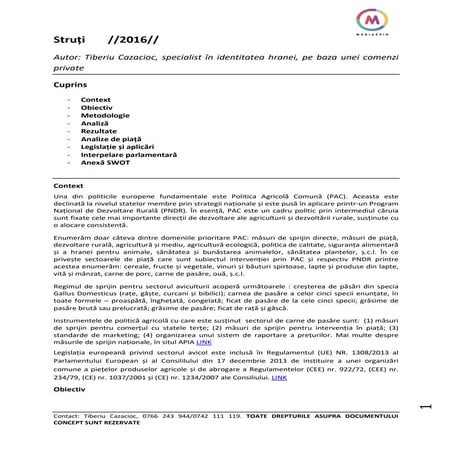 Studiu despre piata de struti in Romania | PDF