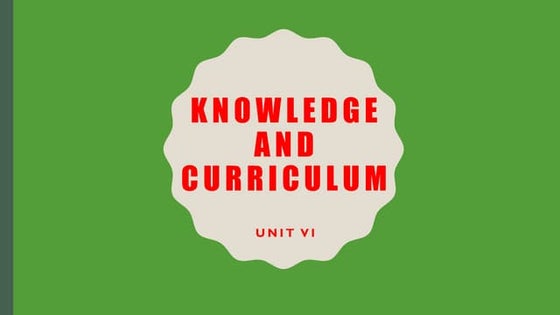 Curriculum organization (sequence and scope/guidelines in curriculum ...