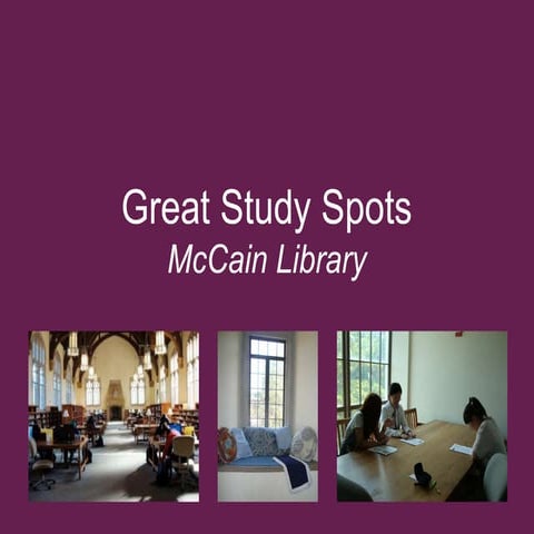 Study Rooms in McCain Library | PPTX