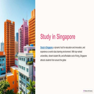 Study in Singapore – A Guide for International Students | PDF