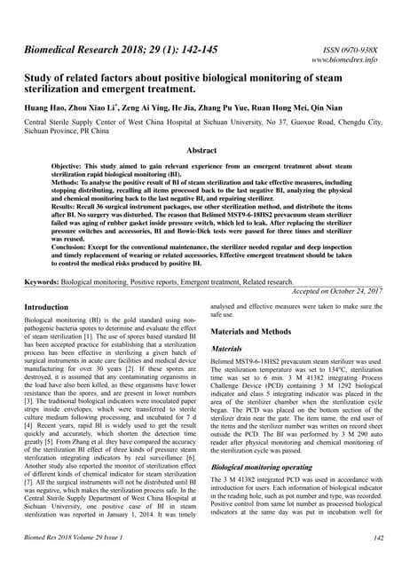 CSSD Basics Chemical Indicators, Biological Indicators and Recall ...