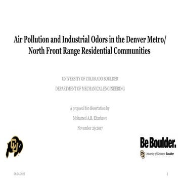 Air Pollution and Industrial Odors in the Denver Metro/ North Front ...