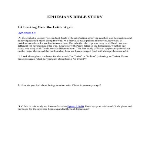 Study 13 looking over the letter again | DOCX | Christianity | Religion ...