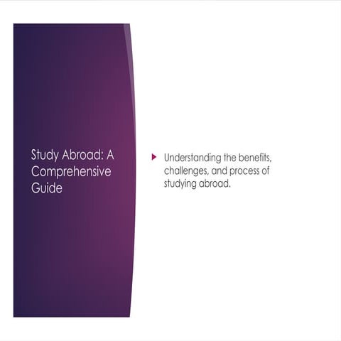 Study Abroad - overseas education consultant | PPTX