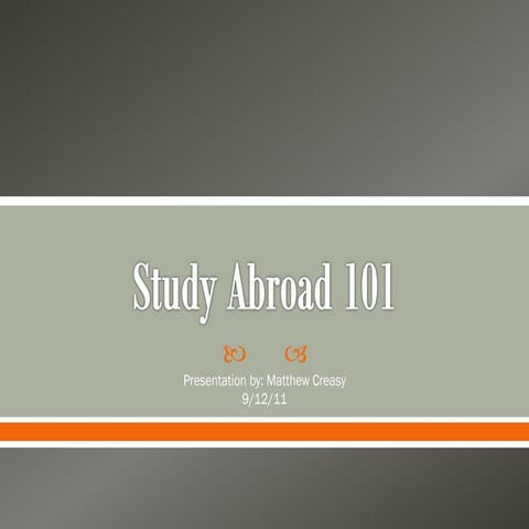 Study abroad 101 | PDF