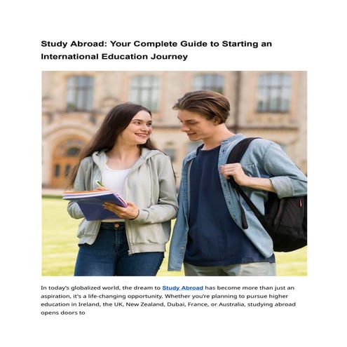 Study Abroad_ Your Complete Guide to Starting an International ...