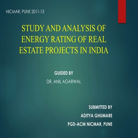 Study and analysis of energy rating of real | PPTX