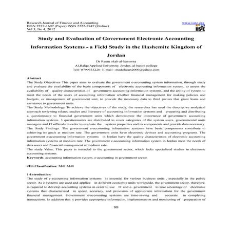 Role of Accounting Information Systems in Control of Public Funds Case ...