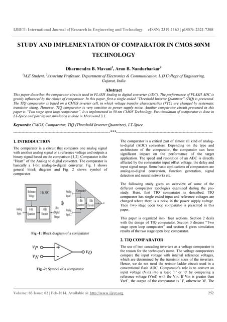 Design And Characterization Of High Speed Power Efficient Cmos Comparator Pdf