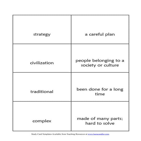 Study cards westlandia2 | PDF