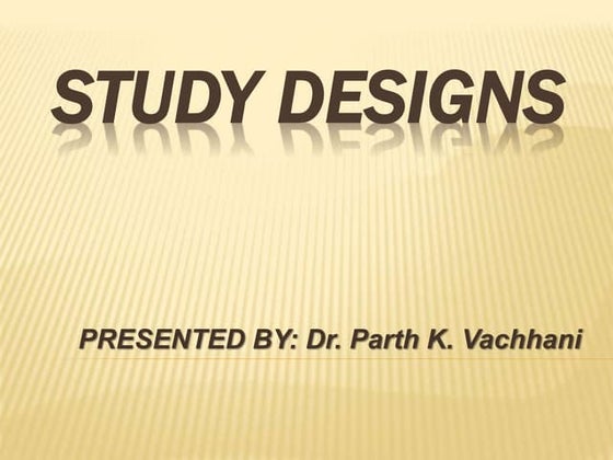 Types of study design | PPT