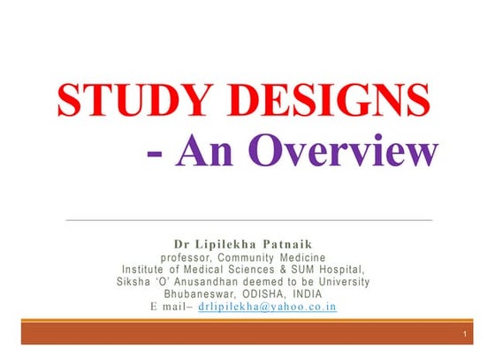 Types of study design | PPT